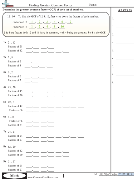 Factor Worksheets | Free - Distance Learning, worksheets and more ...