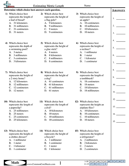 Measurement Worksheets | Free - Distance Learning, worksheets and more ...