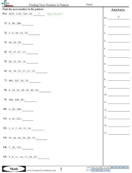 Patterns & Function Machine Worksheets | Free - Distance Learning ...