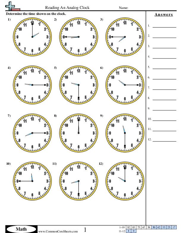 Time Worksheets | Free - Distance Learning, worksheets and more ...