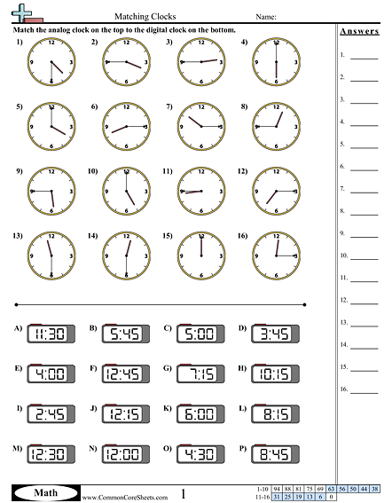 Time Worksheets | Free - Distance Learning, worksheets and more ...
